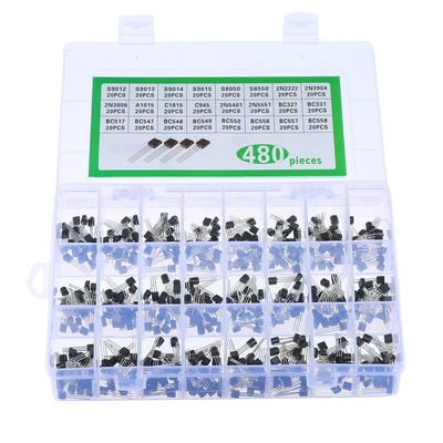 Transistors with Clear Plastic Box 40pcs for Each Value XLX T0-92 Power ...