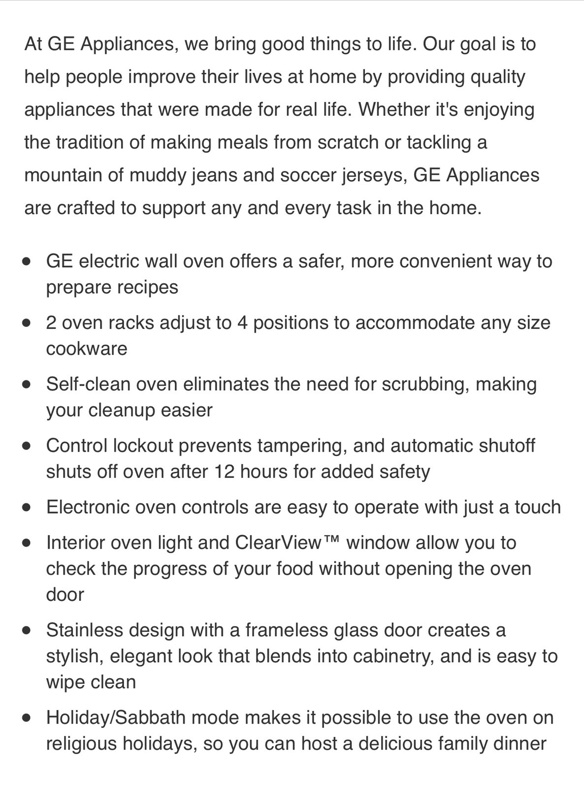 GE 24" Electric Single Wall Oven Stainless Steel JRP20SKSS for sale ...