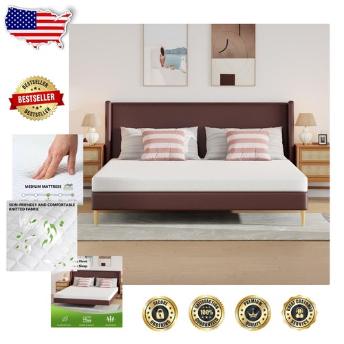 Medium Firm 5-Inch California King Gel Memory Foam Mattress for All ...