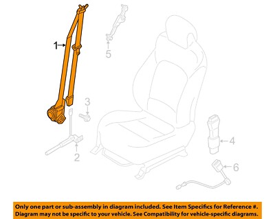 Used Front Left Seat Belt Front fits: 2019 Hyundai Santa fe bucket seat ...