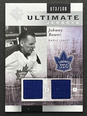 2011-12 Ultimate Collection Johnny Bower /100 #UJ-JB Toronto Maple ...