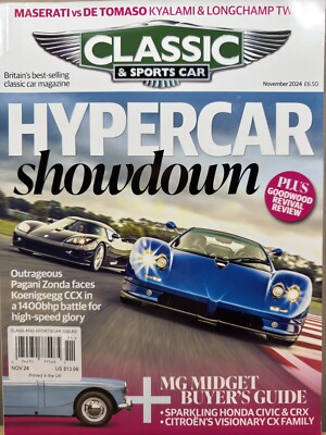Classic & Sports Car Magazine November 2024 Hypercar Showdown | eBay