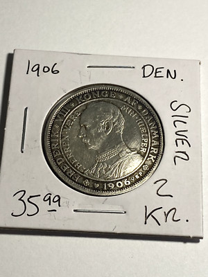 1906 Denmark 2 Kroner Silver | eBay