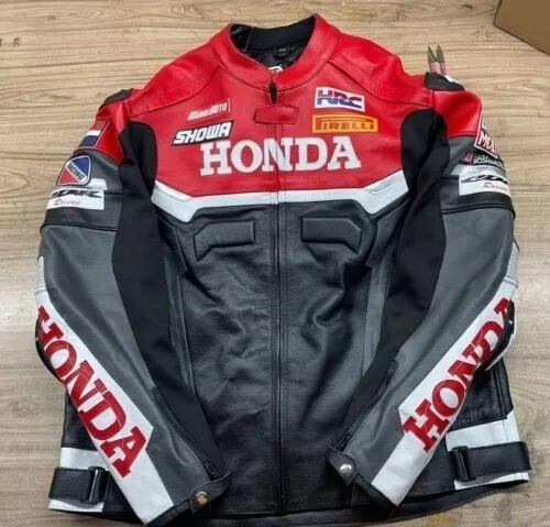 Honda Motorcycle Racing Biker Leather Jacket MOTOGP Motorbike Racing ...