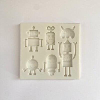 ROBOT THEME MOLD, Fondant Mold, Birthday Boy Cake Decoration, Resin ...