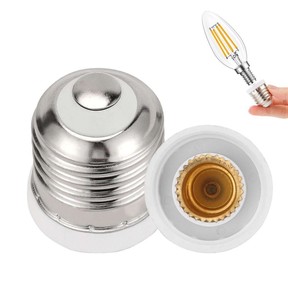 5/10pc Light Bulb Socket Adapter Medium Base E27 to E12 Candelabra ...