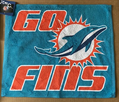 MIAMI DOLPHINS "GO FINS" 15" X 18" RALLY TOWEL *NEW* | eBay