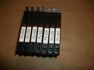 7pc Allen Bradley 1492-H Fused Terminal Block w/ LED blown fuse ...