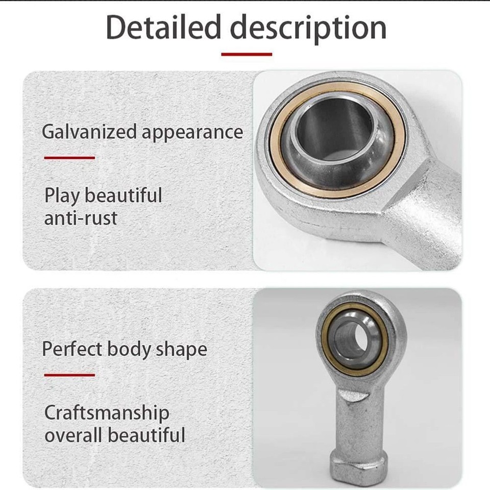 4x PHS FEMALE ROD END BEARING ROSE JOINT M6 M8 Right Hand THREAD NEW | eBay