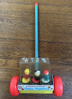 VINTAGE 1969 Fisher Price "Happy Hoppers" Push Popping Toy #121 ...