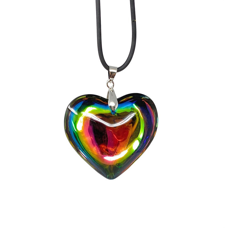 Love Heart Necklaces For Women Men Hip Hop Hearts Pendants Necklaces ...