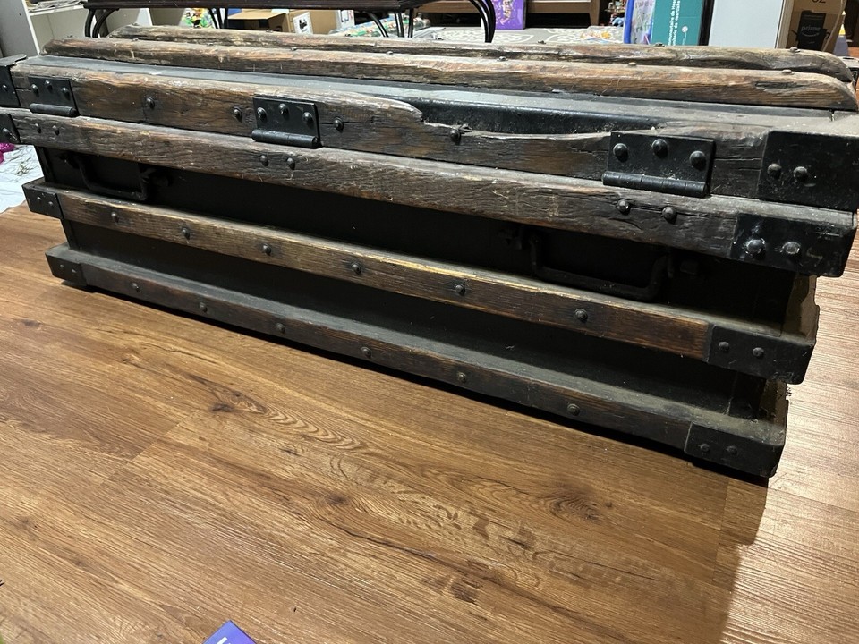 Vanderman Large Strong Box Trunk Railroad Stagecoach Bullion Crate | eBay