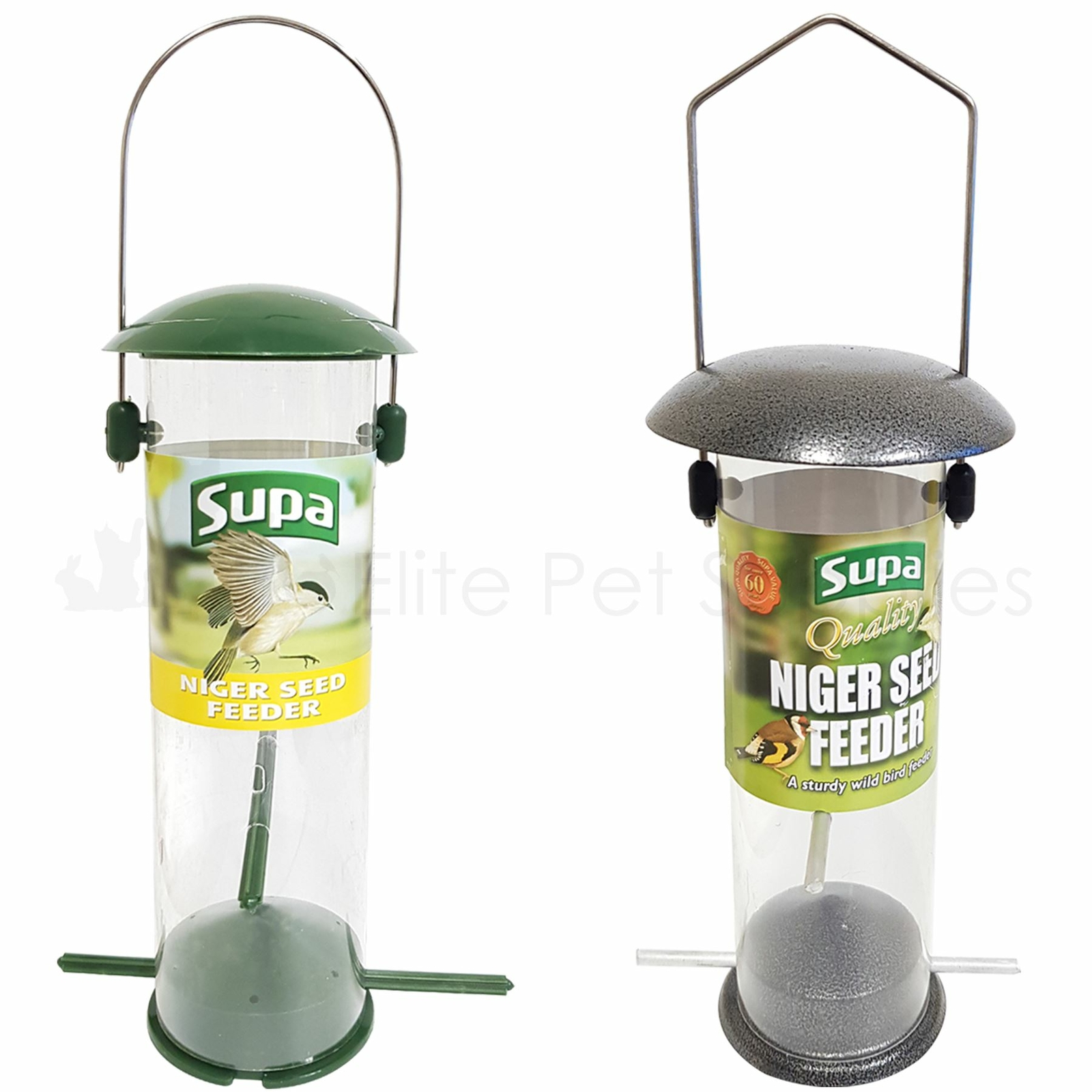 Supa Wild Bird Niger Seed Feeder 4 Port 8" Plastic or Metal | eBay
