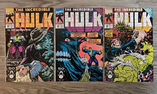 Hulk #383 384 & 385 The Abomination Appearance Marvel Comics Lot 1991 ...