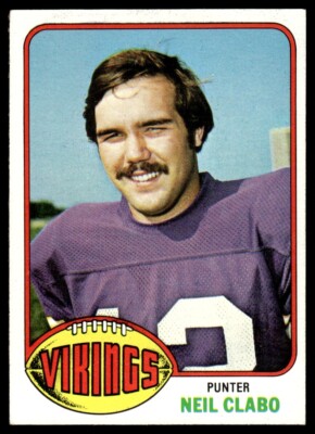 1976 Topps Football Neil Clabo RC Minnesota Vikings #46 Card EX-MT+ | eBay