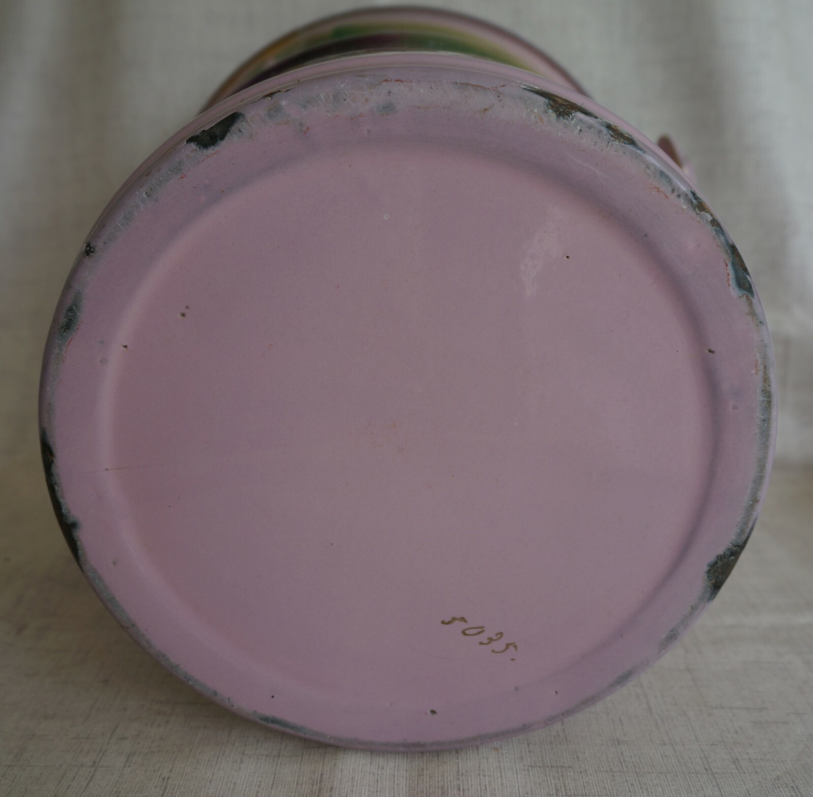 SLOP JAR / CHAMBER POT - French Enamelware Lavender Grapes and Leaves ...