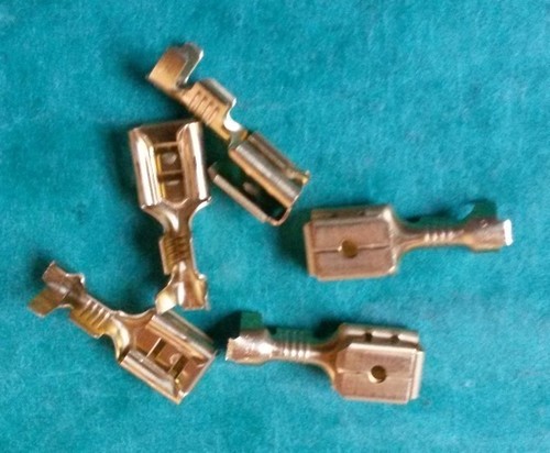 5x Piggy Back Electrical Wire Connectors AMP 6.3mm BRASS Lucar OG VW ...