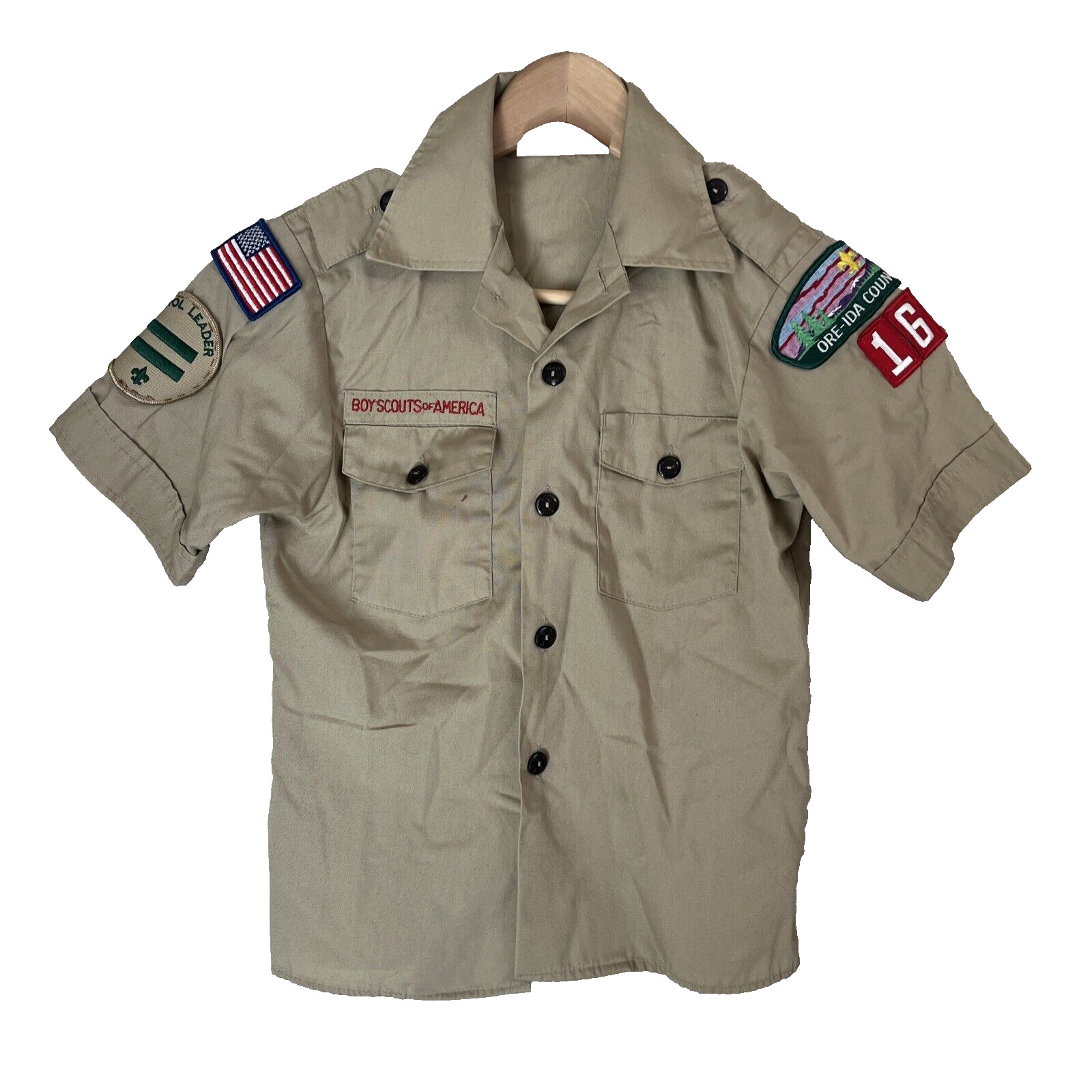 #5 Boy Scouts of America tan uniform shirt size medium - Gem