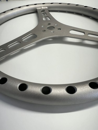 15" Lightweight Silver Aluminum Flat Steering Wheel ‚Äì IMCA Circle ...