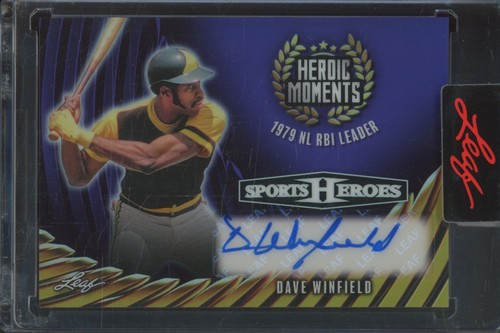 2026 Leaf Sports Heroes Heroic Moments Purple Dave Winfield 5/8 Auto ...
