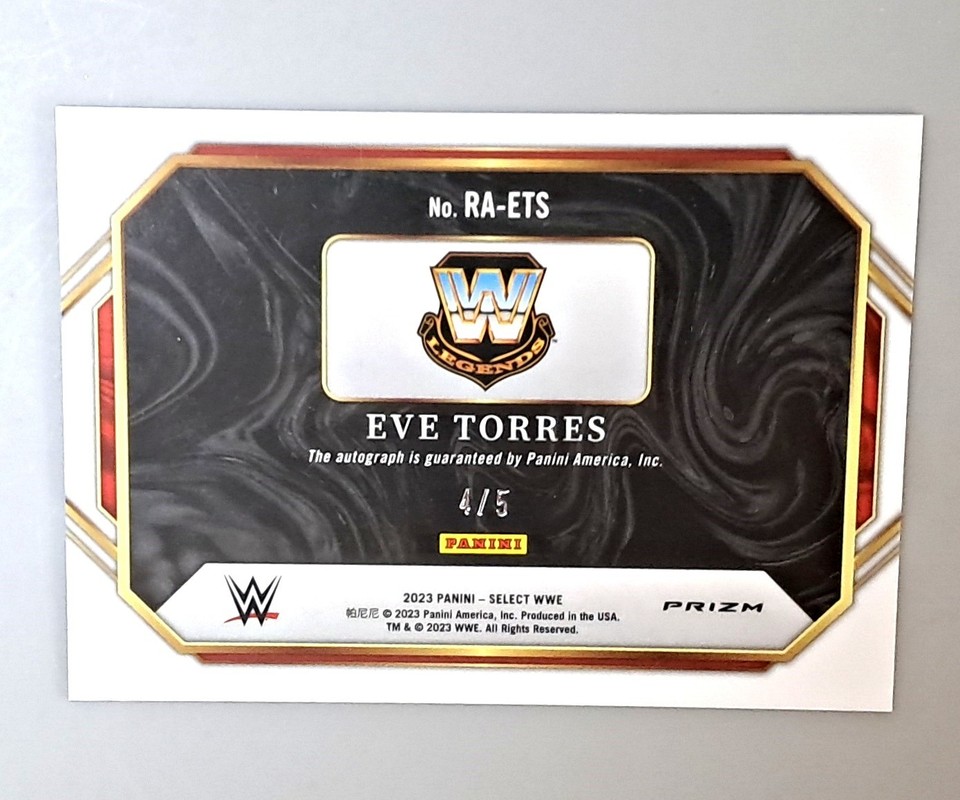 2023 Panini Select WWE EVE TORRES! /5 RINGSIDE GOLD WAVE PRIZM AUTO! | eBay