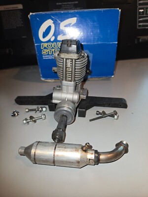 O.S. FS 52S Four Stroke RC Engine & Muffler Used | eBay