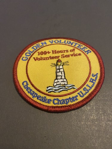 VTG Golden Volunteer Chesapeake Chapter Iron On Lighthouse Patch | eBay
