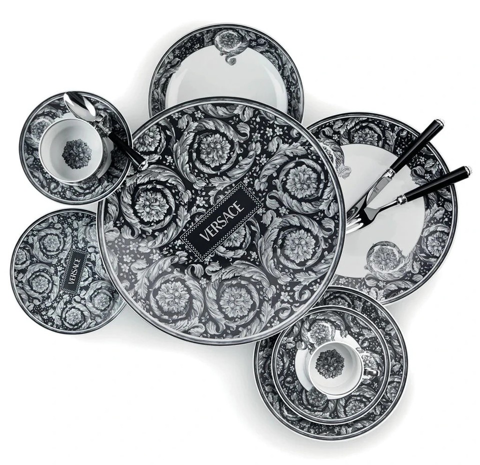 Versace Rosenthal - Barocco Haze - 4-piece Plate Set - Table Setting | eBay