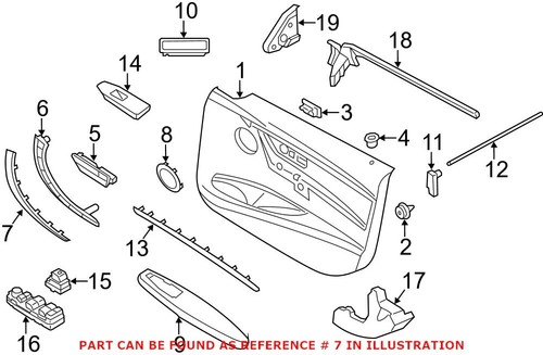 For BMW Genuine Door Panel Handle Cover Front Left 51417260085 | eBay