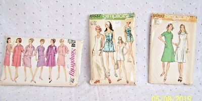 SIMPLICITY PATTERNS # 6748 COAT JACKET SKIRT #8837 SWIM PANT DRESS ...