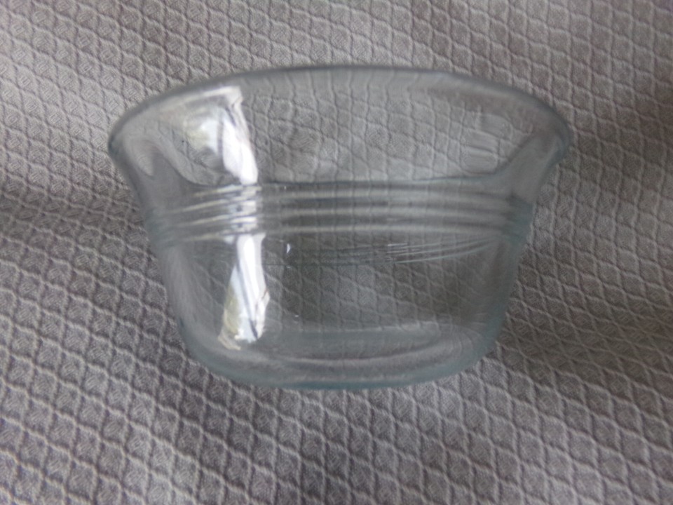 3 Vintage Pyrex 463 Blue Tint 3 Ring Custard Dessert Cups 6 Ounce 2 ...