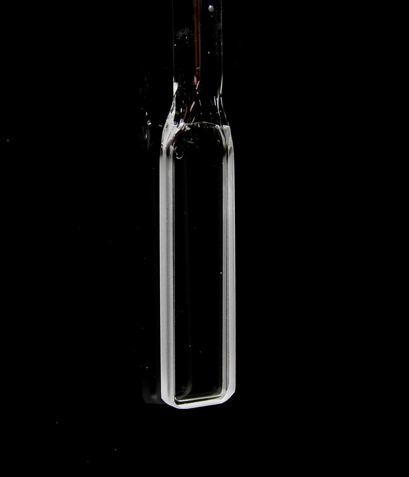 Glass Cuvette with Glass to Pyrex Graded Seal Tube, Cuvettes, Glass ...