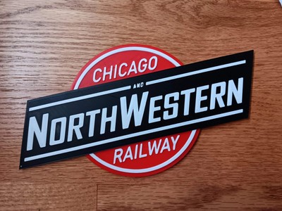 Trackside 3D 26 - 3D Printed Railroad Signs "Chicago & North Western ...