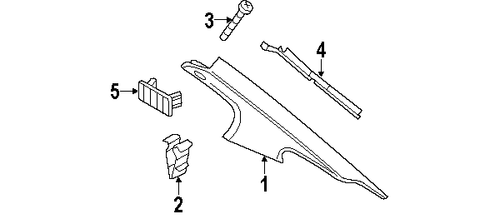 BMW 07147142116 GENUINE OEM W/S PILLAR TRIM CLAMP | eBay
