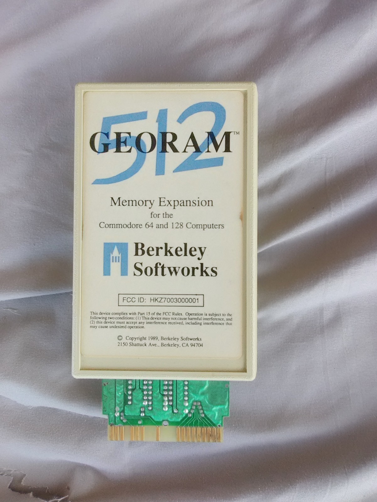512 GEORAM MEMORY EXPANSION COMMODORE 64 & 128 COMPUTERS BERKLEY NOT ...