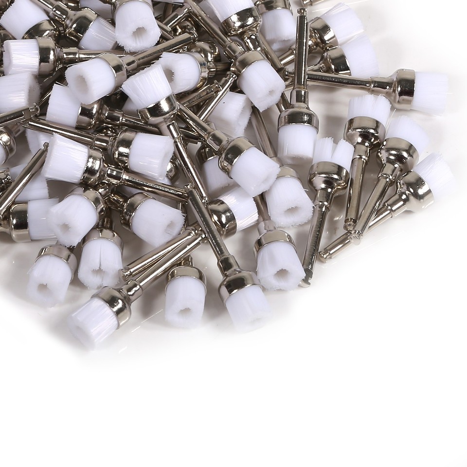 100pcs Dent Polishing Prophy Cup Brush Brushes Nylon Latch Flat 5 Types ...