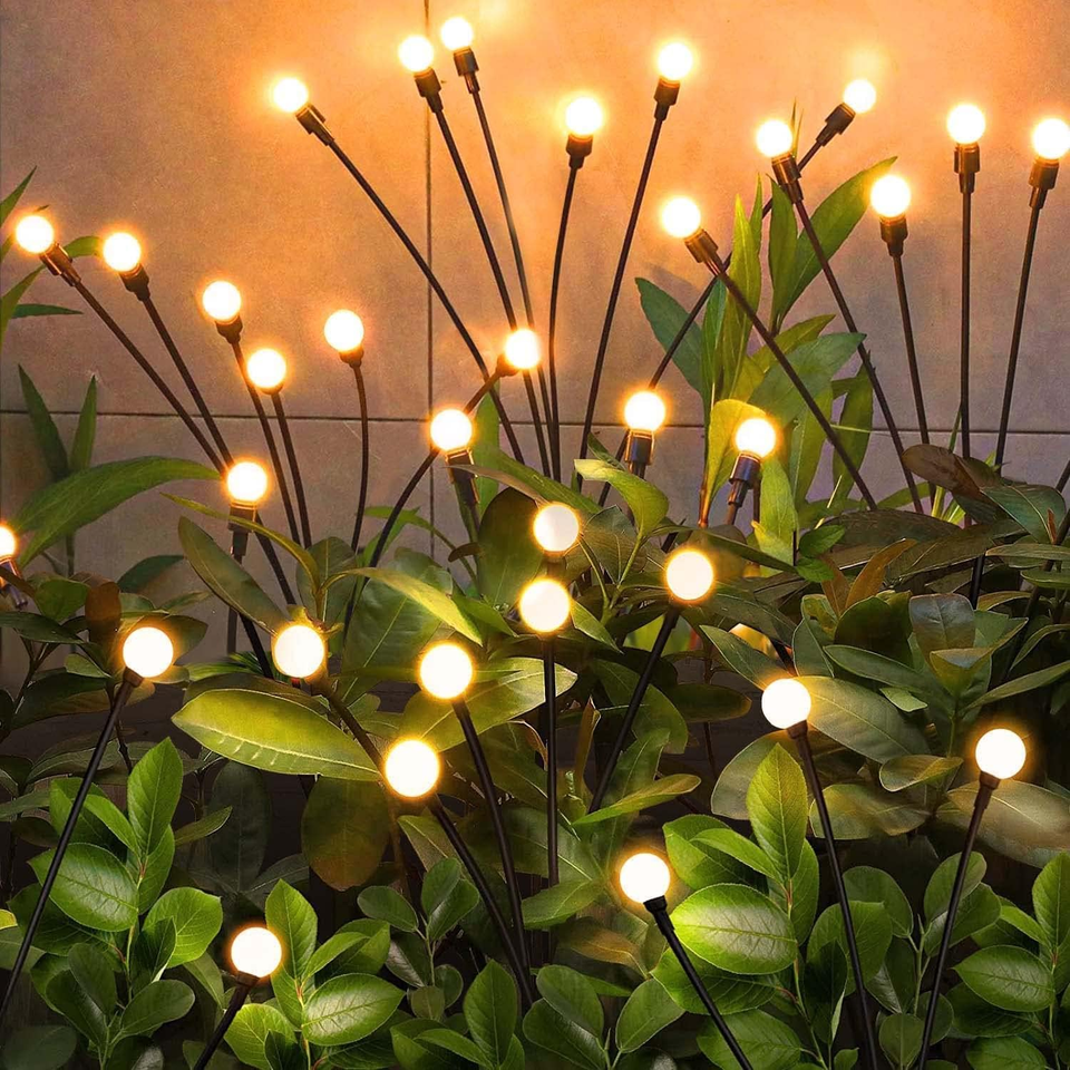 Solar Lights Outdoor Waterproof, 4 Pack Solar Wind Swaying Lights 32 ...