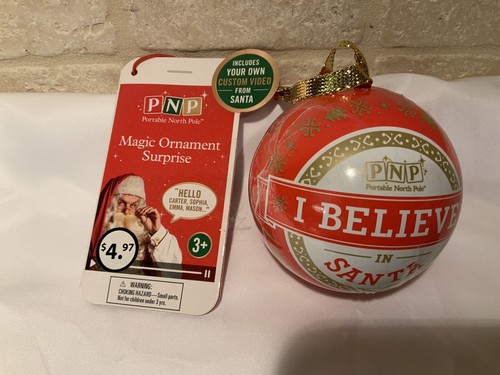Portable North Pole PNP “I Believe In Santa” Magic Ornament Surprise ...