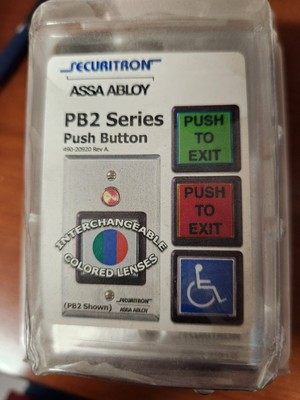 SECURITRON ASSA ABLOY PB2 Series Push Button 2" Sq. 490-20920 | eBay