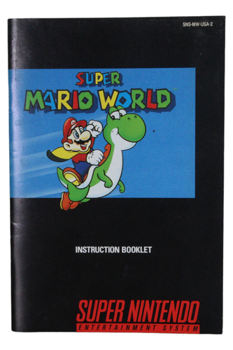 Super Mario World SNES Super Nintendo Instruction Booklet Manual Only ...