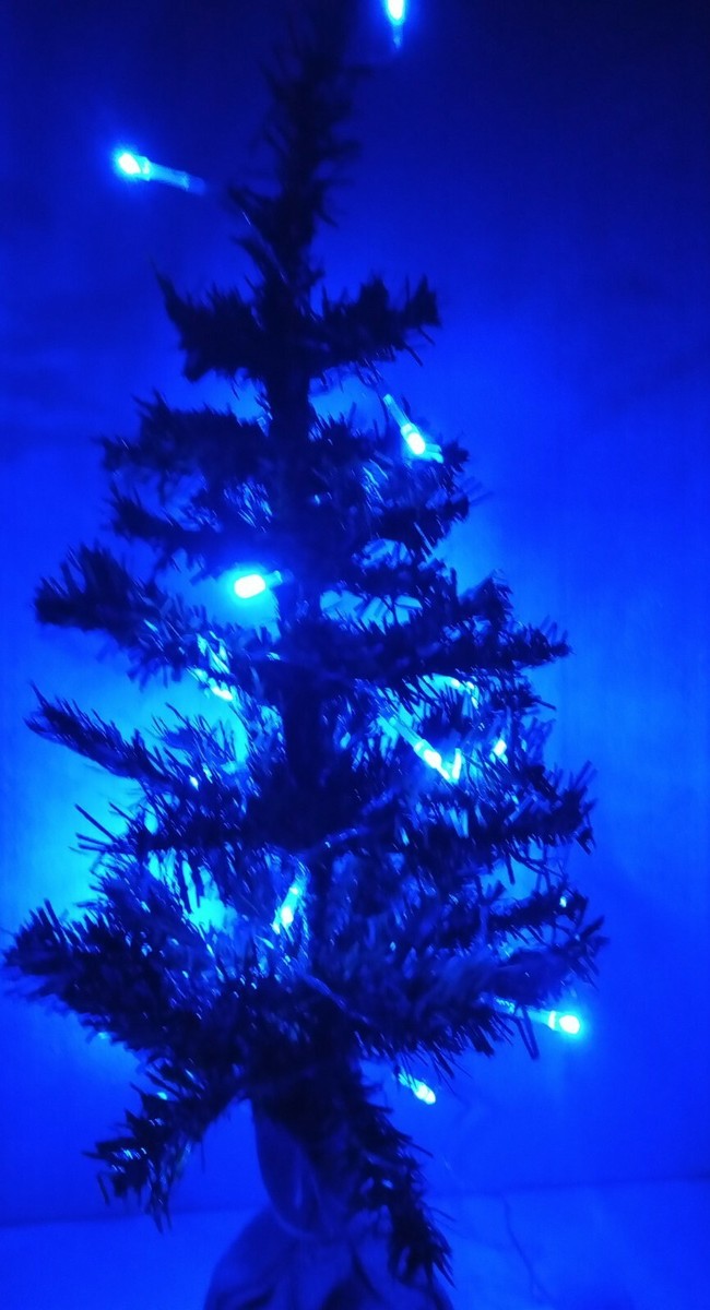 White Christmas Tree With Blue Lights The Seasonal Aisle Artificial