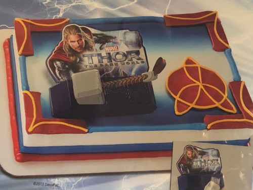 Deco Pac MARVEL THOR THE DARK WORLD HAMMER CAKE TOPPER DECORATING KIT ...