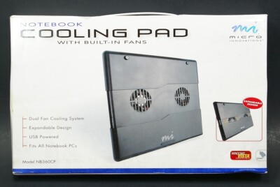 NEW Micro Innovations Notebook Laptop Cooling Pad With Fans USB Power ...
