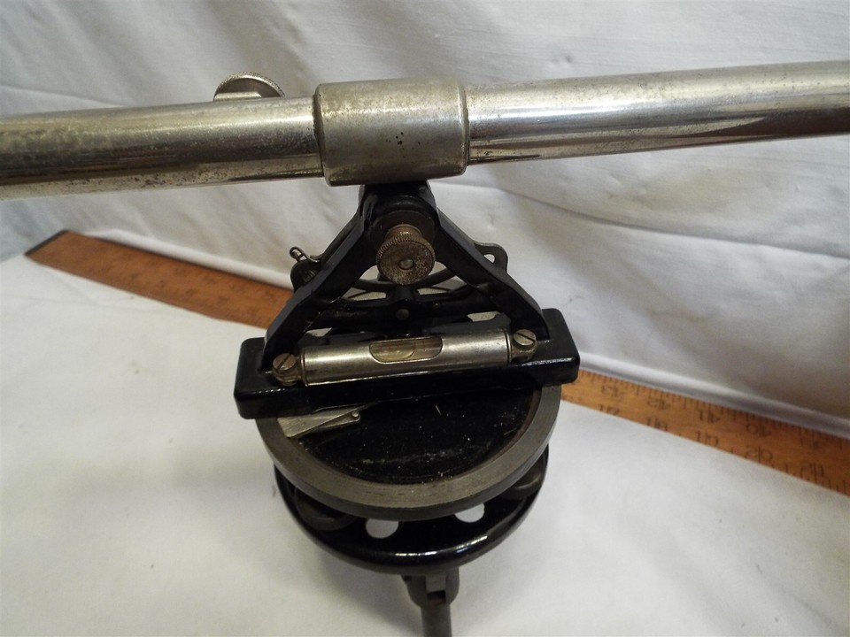 Vintage Starrett Surveyor Transit 99-F Sight Level Scope Farm Tool Wood ...