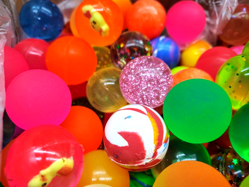 Pllieay 20 Pieces Colourful Bouncy Balls Bulk, Mixed Pattern Rubber ...