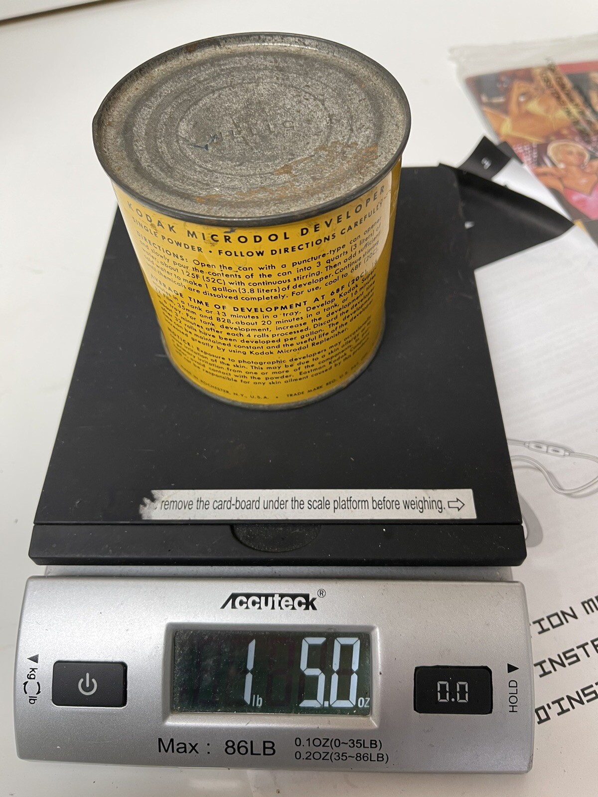 Rare KODAK Microdol Powder Fine Grain Developer For Films Makes 1 ...