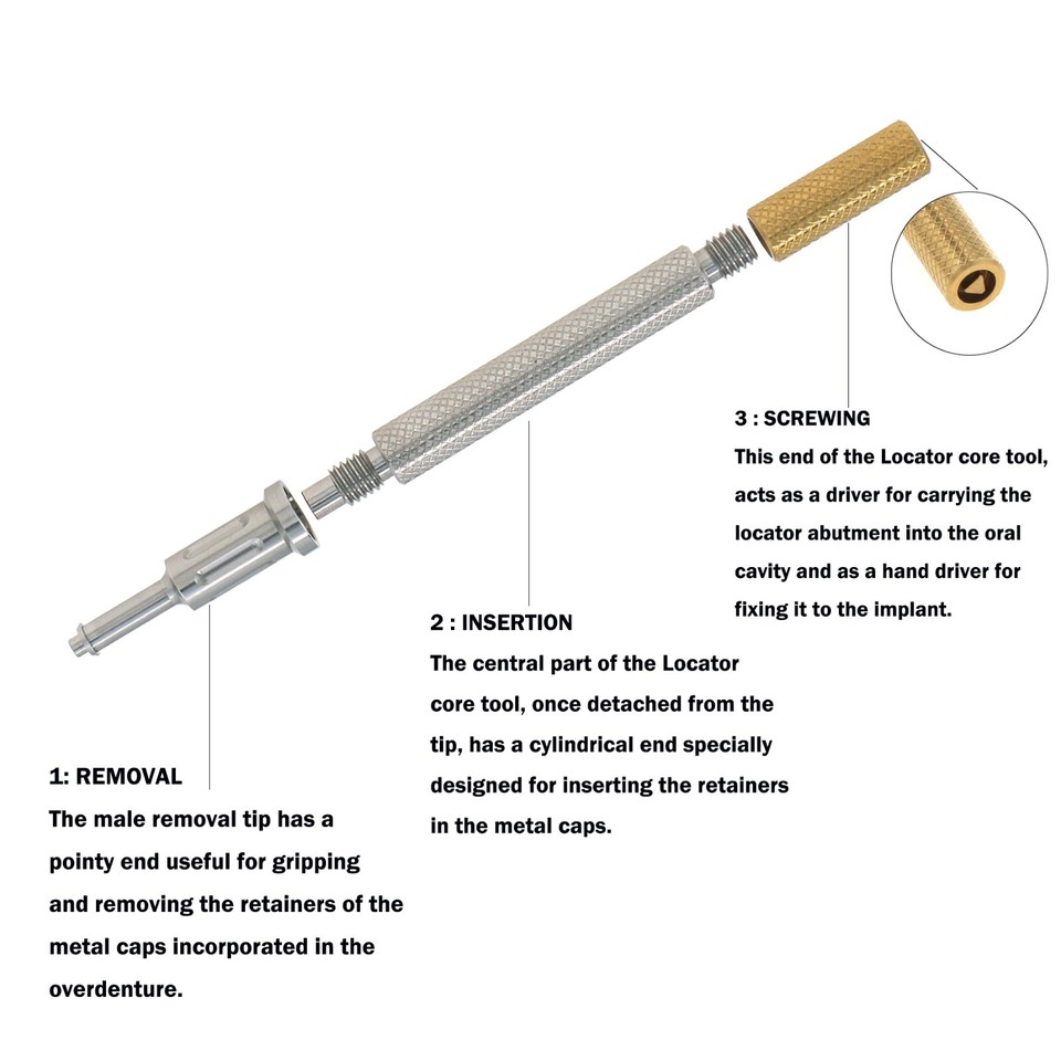 US Universal Implant Locator Core Tool Retention Caps Insertion ...
