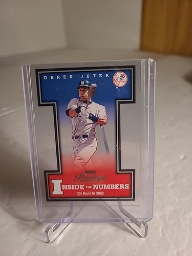 2003 Playoff Prestige Inside The Numbers Derek Jeter HOF Clearly 1595/ ...