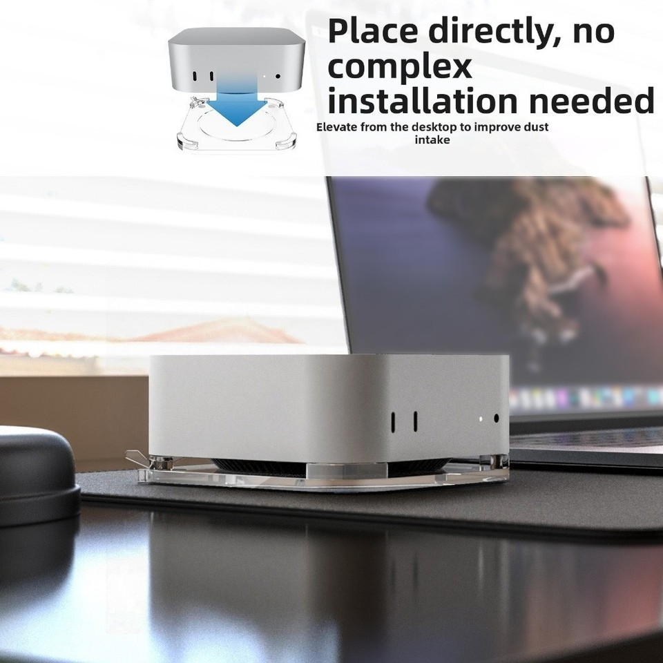 Anti Slip Acrylic Base for Mac Computer Host Compact and Stable Design ...