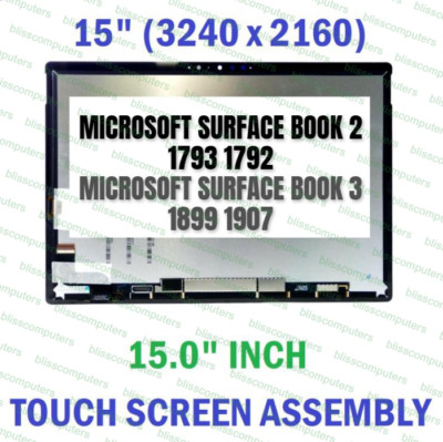 Microsoft Surface Book 3 15" 1899 1907 REPLACEMENT Screen Touch ...